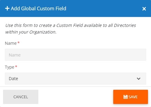ALICE Portal Global Custom Fields Tab